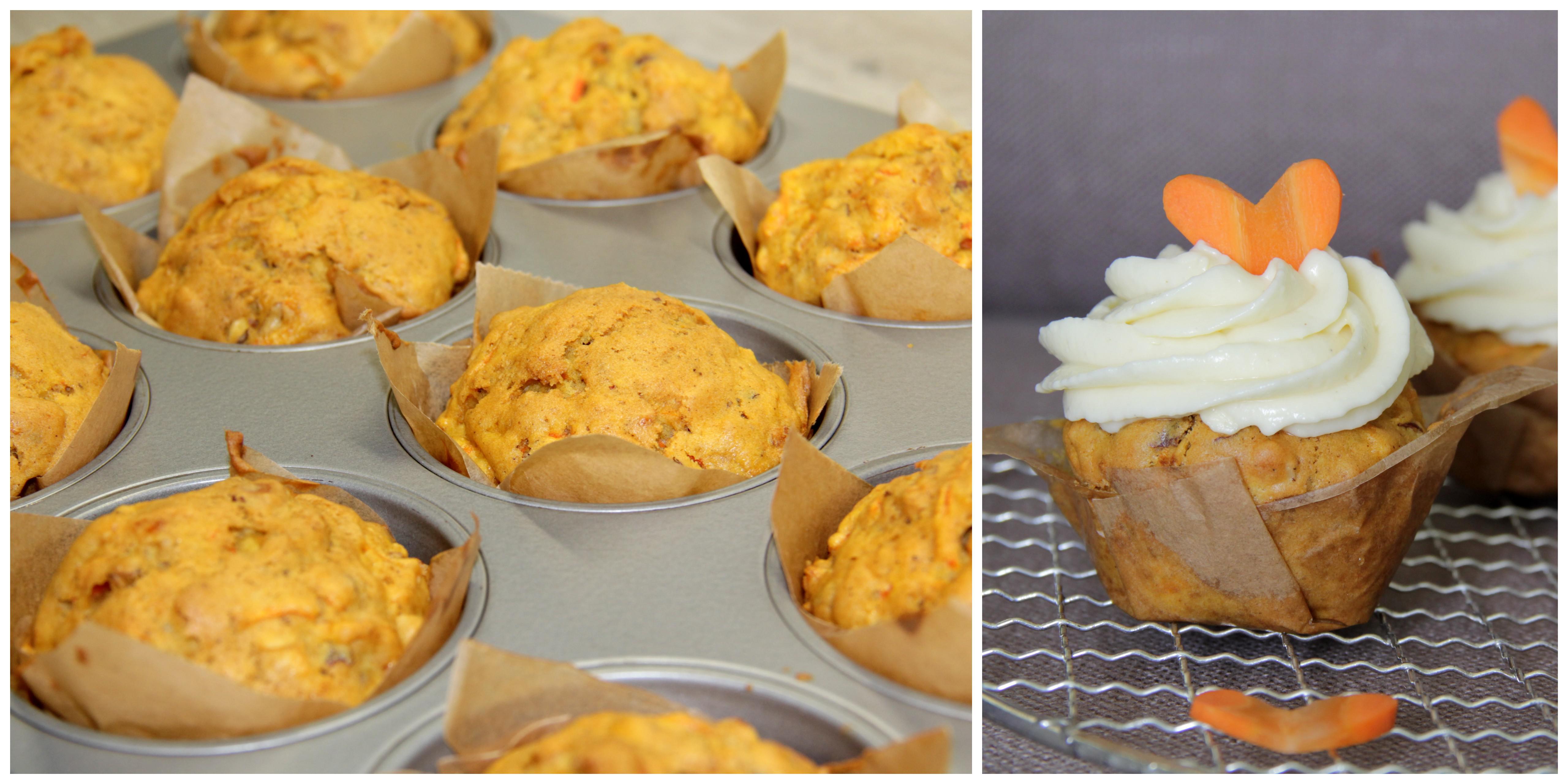 Karottencupcakes mit Frischkäsetopping aus der Simply Yummy- App ♥ ...