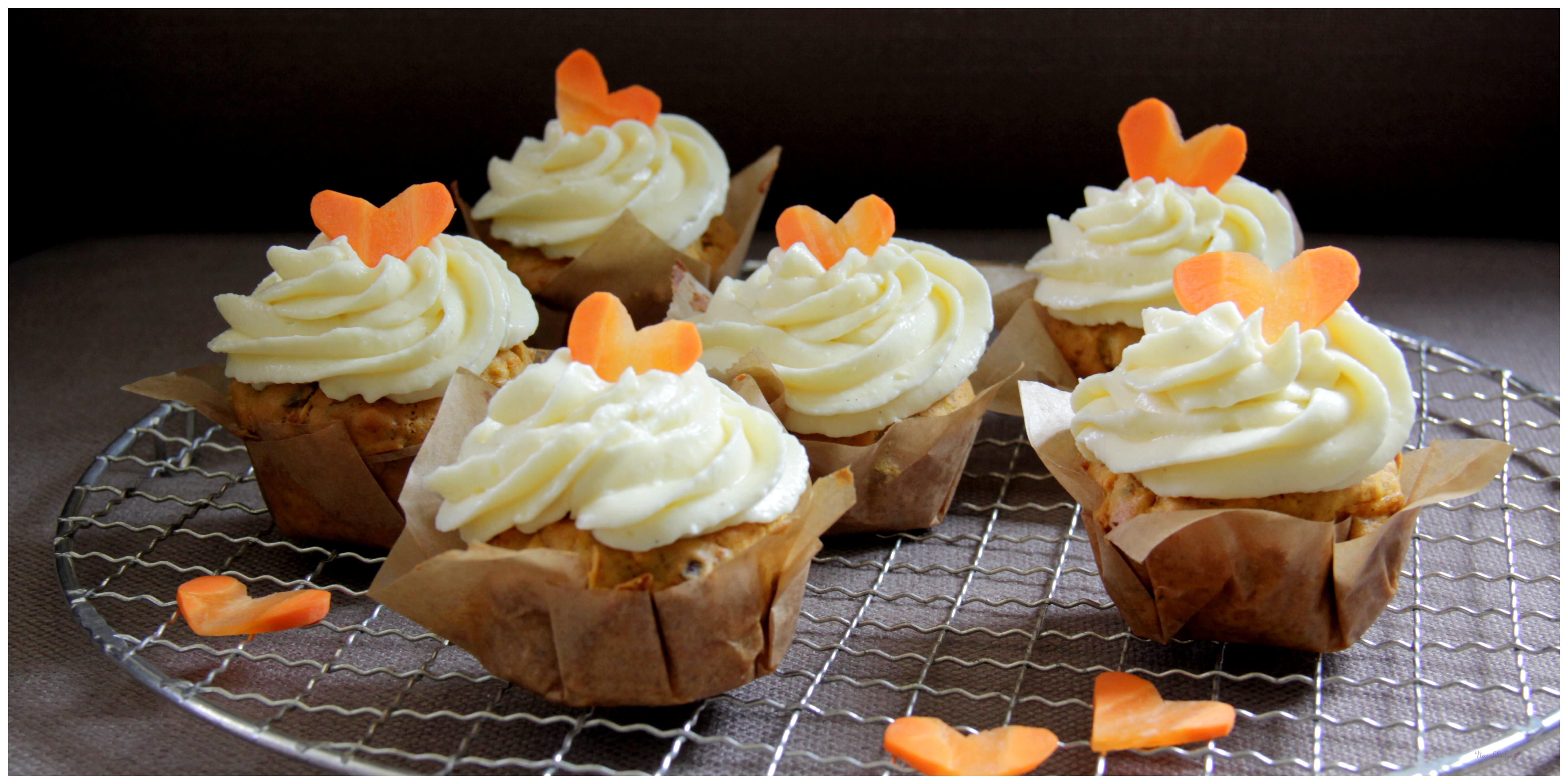 Karottencupcakes mit Frischkäsetopping aus der Simply Yummy- App ♥ ...