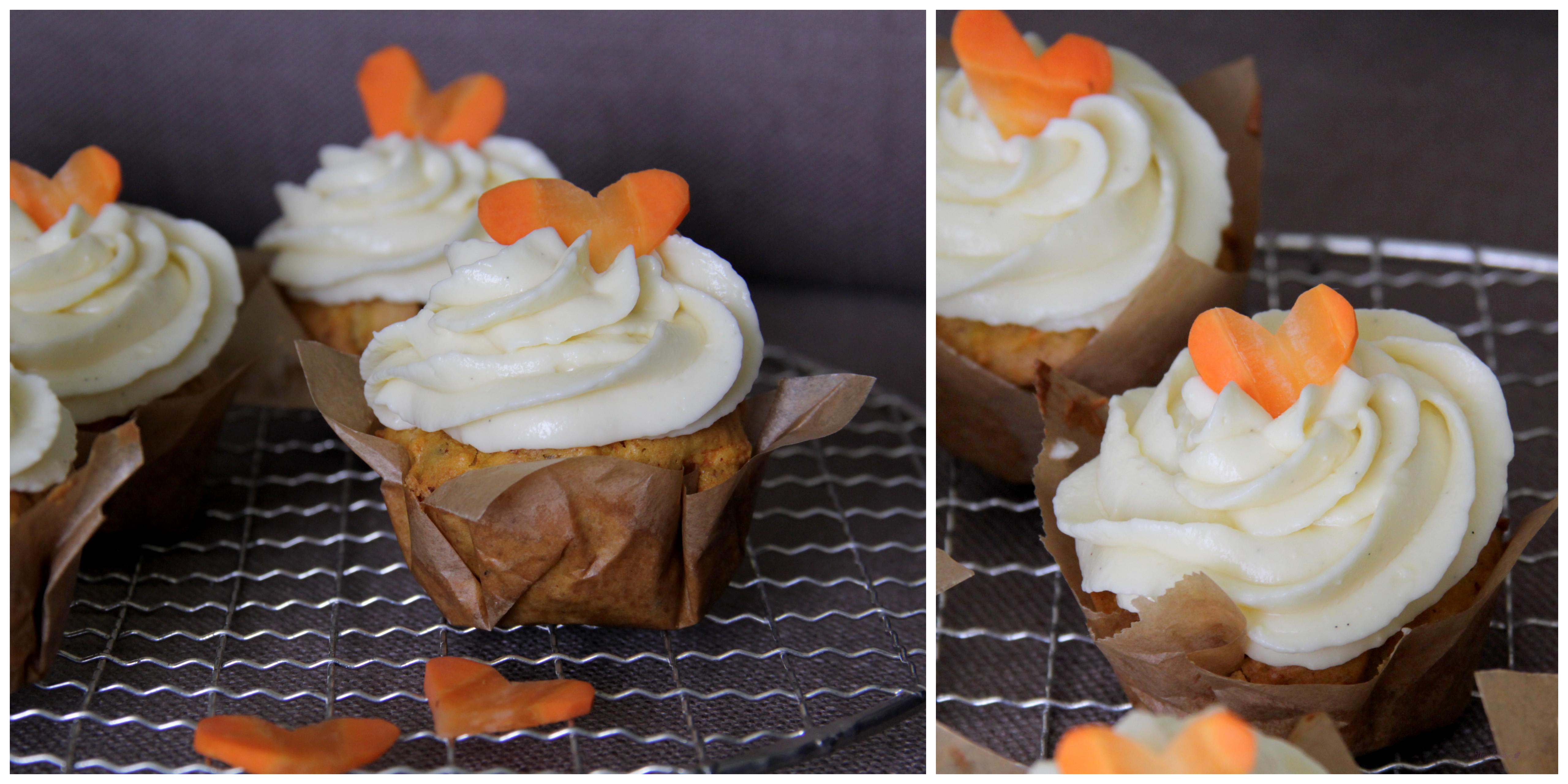 Karottencupcakes mit Frischkäsetopping aus der Simply Yummy- App ♥ ...